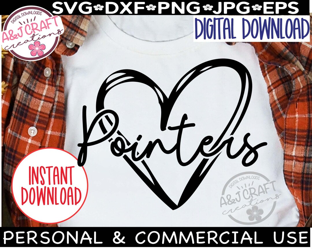 Pointers Heart SVG, Pointers Football, Pointers Typography Svg ...
