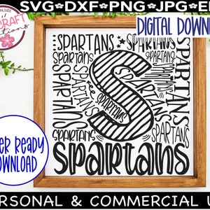 SPARTANS SVG, Spartans Football Svg, Spartans Typography Svg, Spartans ...