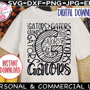 Gators SVG, Gators Typography Svg, Gator Mascot, Gators Football Svg ...