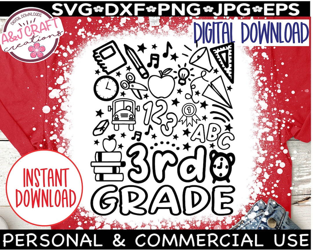 3rd Grade Teacher Svg, 3rd Grade Svg, Third Grade Svg, Third Grade ...