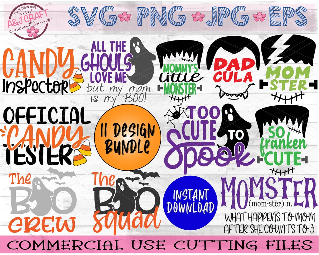 Kids Halloween Bundle Svg, Halloween Svg Bundle, Kids Halloween Svg ...