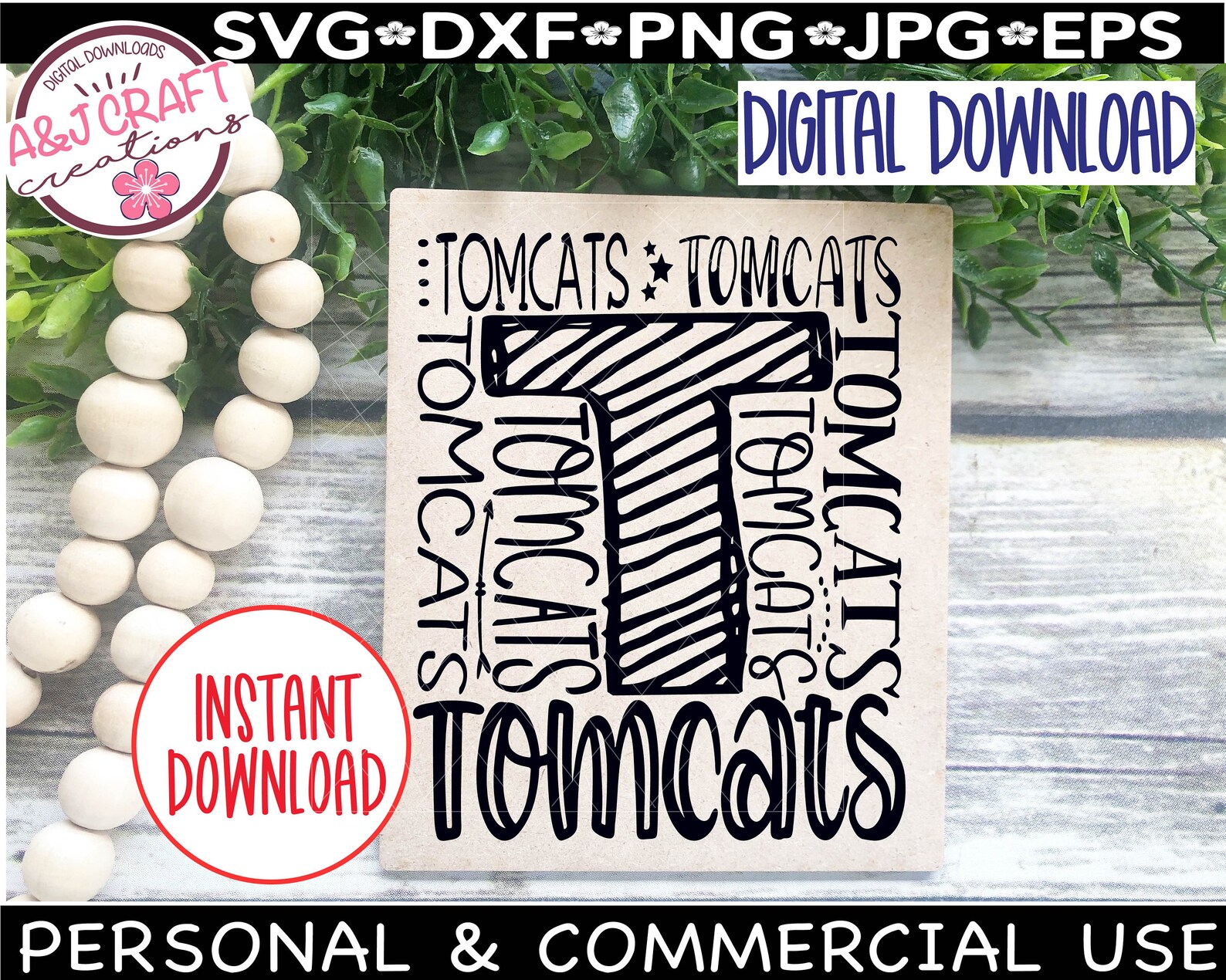 Tomcats SVG Tomcats Typography Svg Tomcat Mascot Svg - Etsy