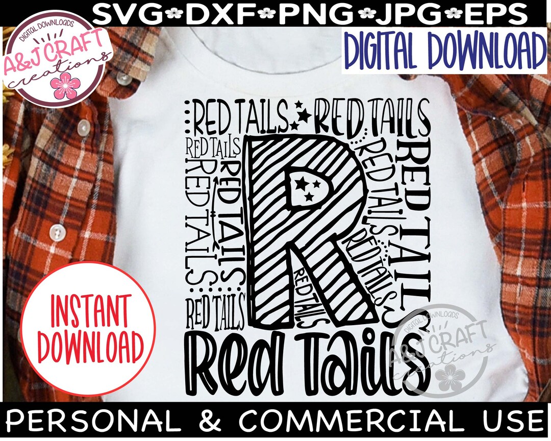 Red Tails SVG, Red Tails Football Svg, Red Tails Typography Svg, Red ...