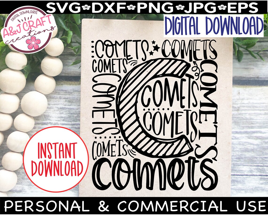 Comets SVG Comets Typography Comets Football Svg Comets - Etsy