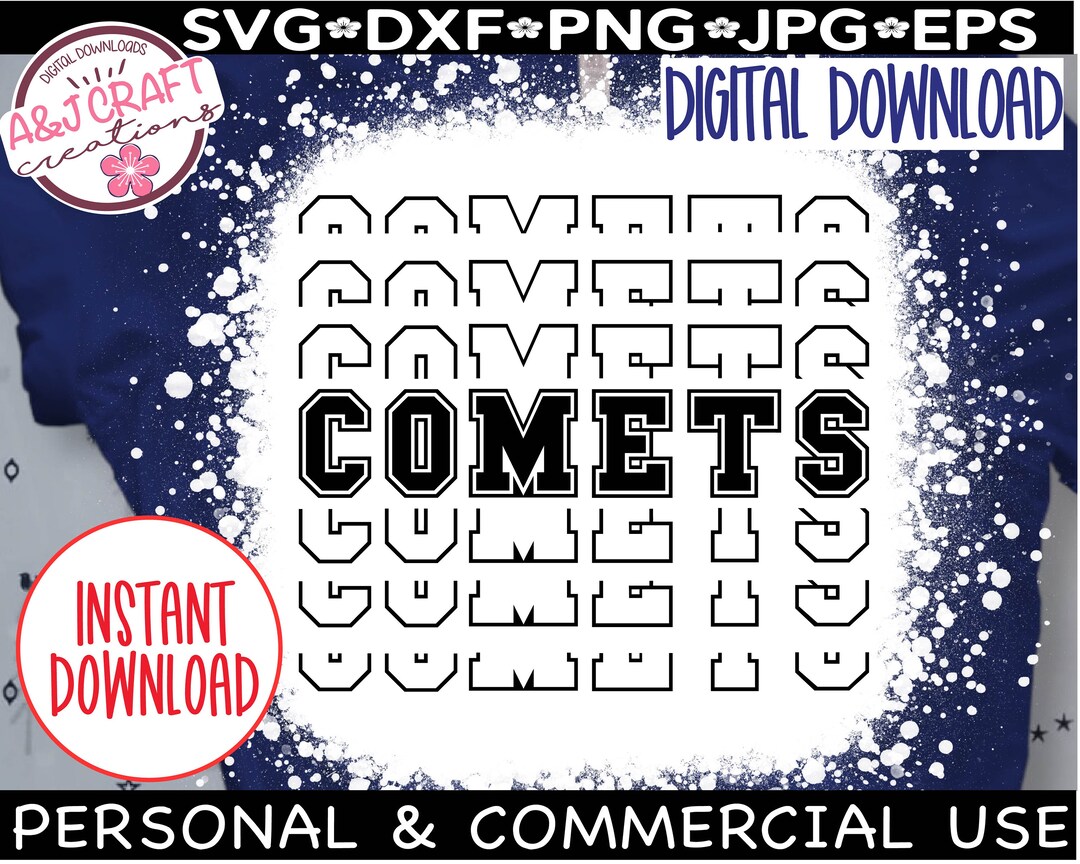 Comets Svg, Comets Football SVG, Comets Mascot Svg, Comets School ...