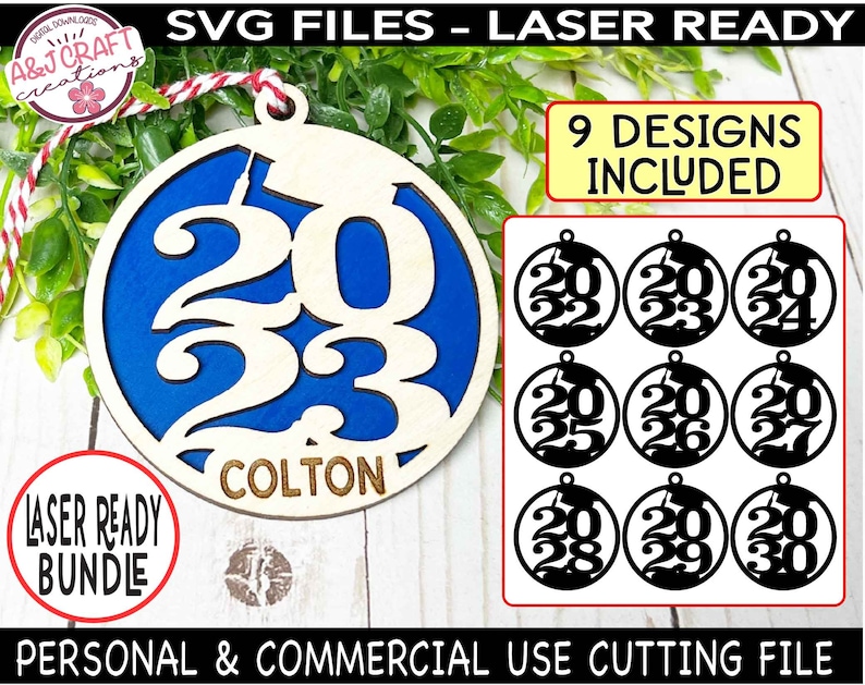 Graduation Ornament SVG, Laser Ready File, Graduation Ornament 2025 ...