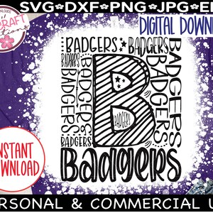 BADGERS SVG, Badgers Typography Svg, Badgers Baseball Svg, Badgers ...