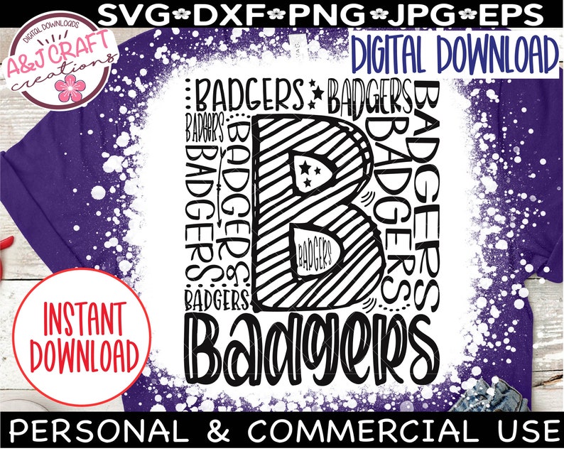 BADGERS SVG, Badgers Typography Svg, Badgers Baseball Svg, Badgers ...