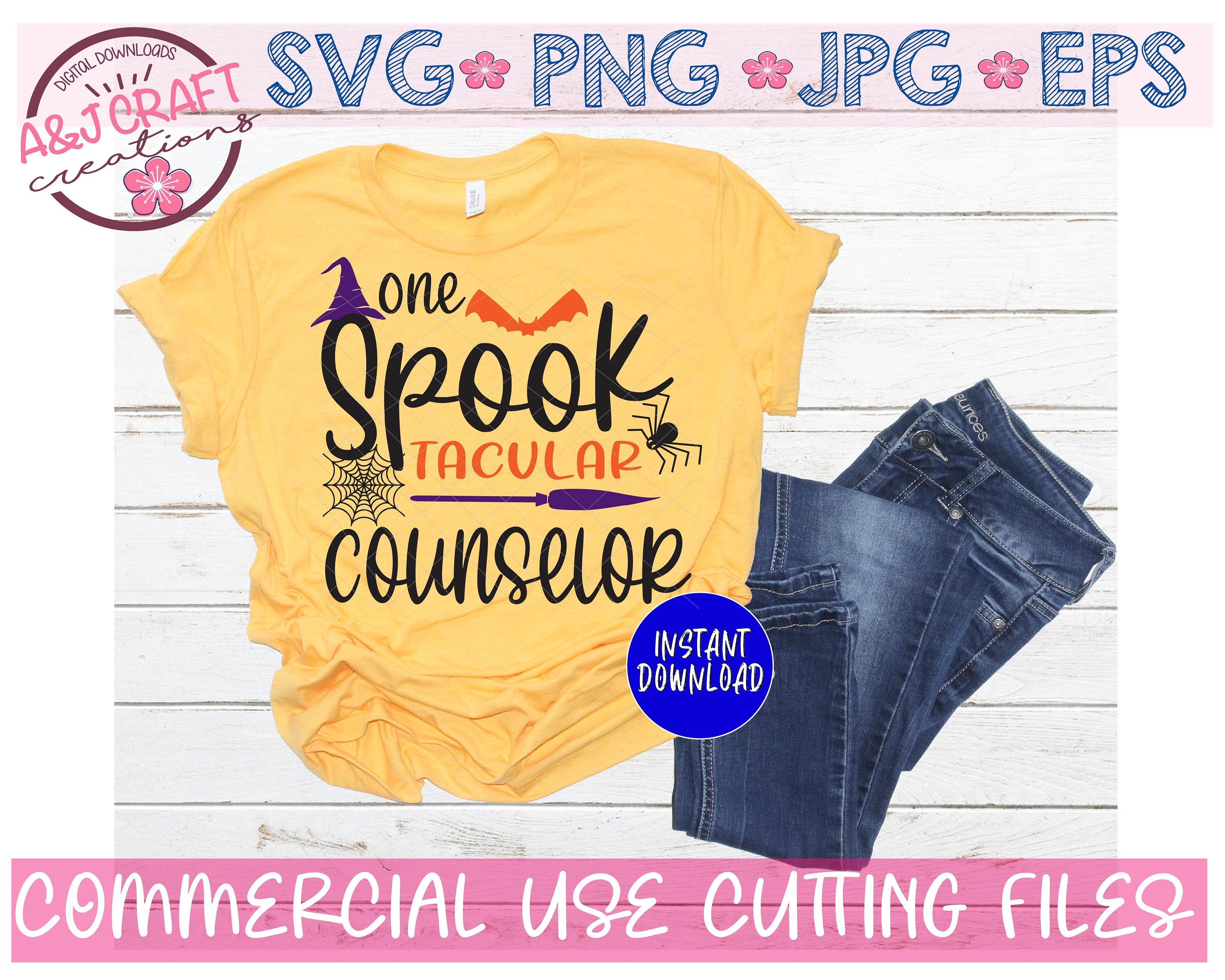 One Spooktacular Counselor SVG File, PNG, Spooky Svg, Halloween Svg ...