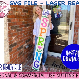 Spring and Summer Porch Signs SVG, Digital Download, Double Sided Porch ...