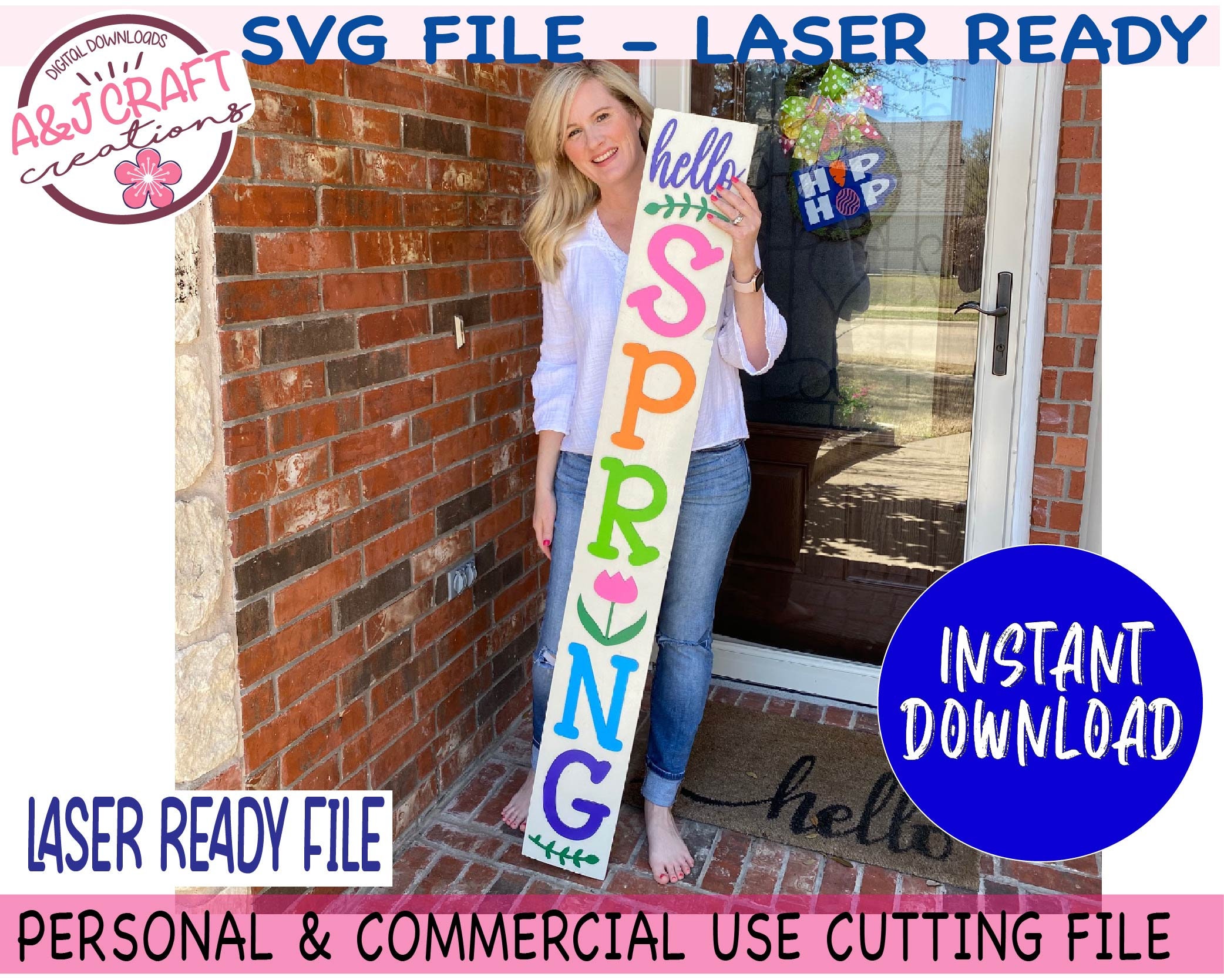 Spring and Summer Porch Signs SVG Digital Download Double | Etsy