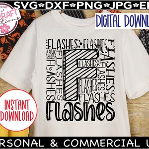 Flashes SVG, Flashes Typography, Flashes Football Svg, Flashes School ...