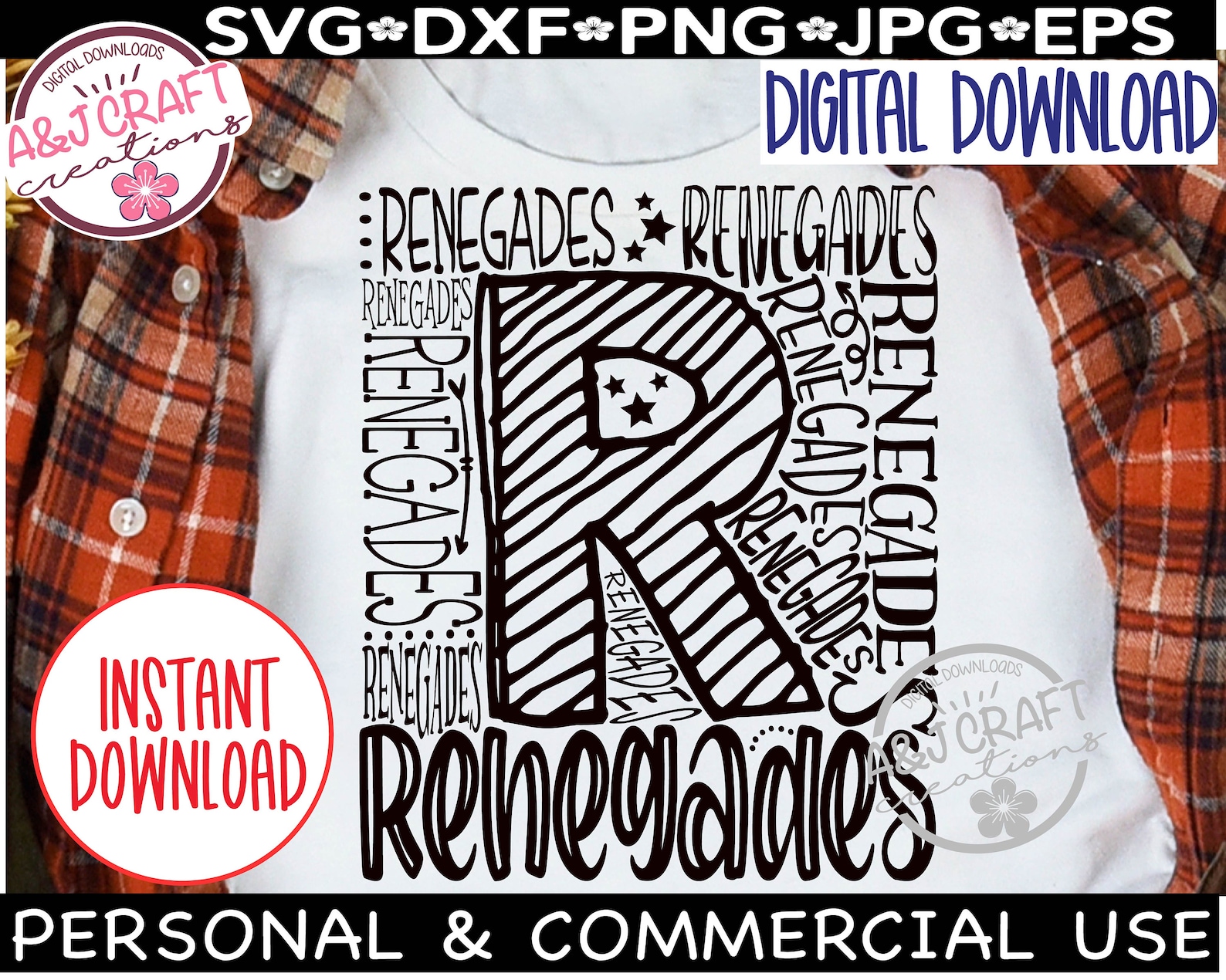 Renegades SVG, Renegades Typography, Renegades Football Svg, Renegades ...