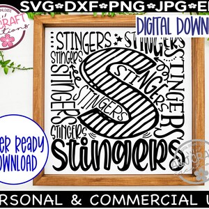 Stingers SVG, Stingers Typography Svg, Stingers Baseball, Stingers Team ...