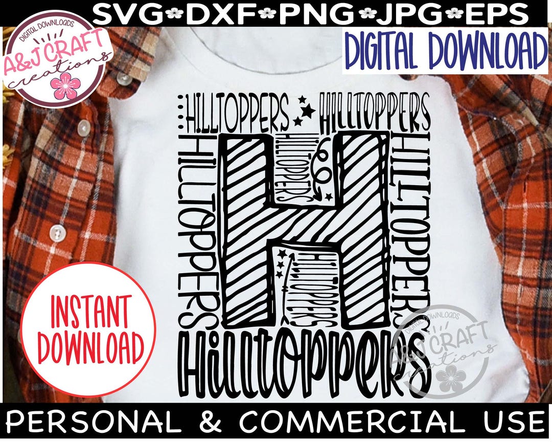 Hilltoppers SVG, Hilltoppers Football Svg, Hilltoppers Typography ...
