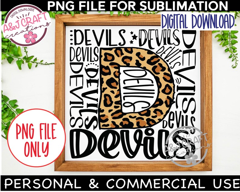 Devils Leopard Print PNG Devils Sublimation Design Devils - Etsy