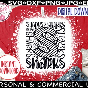 Sharks SVG, Sharks Football Svg, Sharks Volleyball Png, Sharks Baseball ...