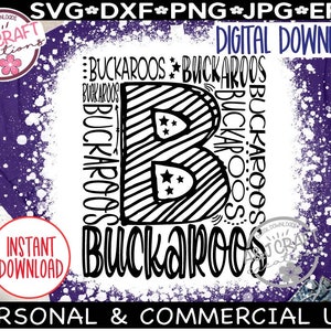 BUCKAROOS SVG, Buckaroos Football Svg, Buckaroos Mascot Svg, Typography ...