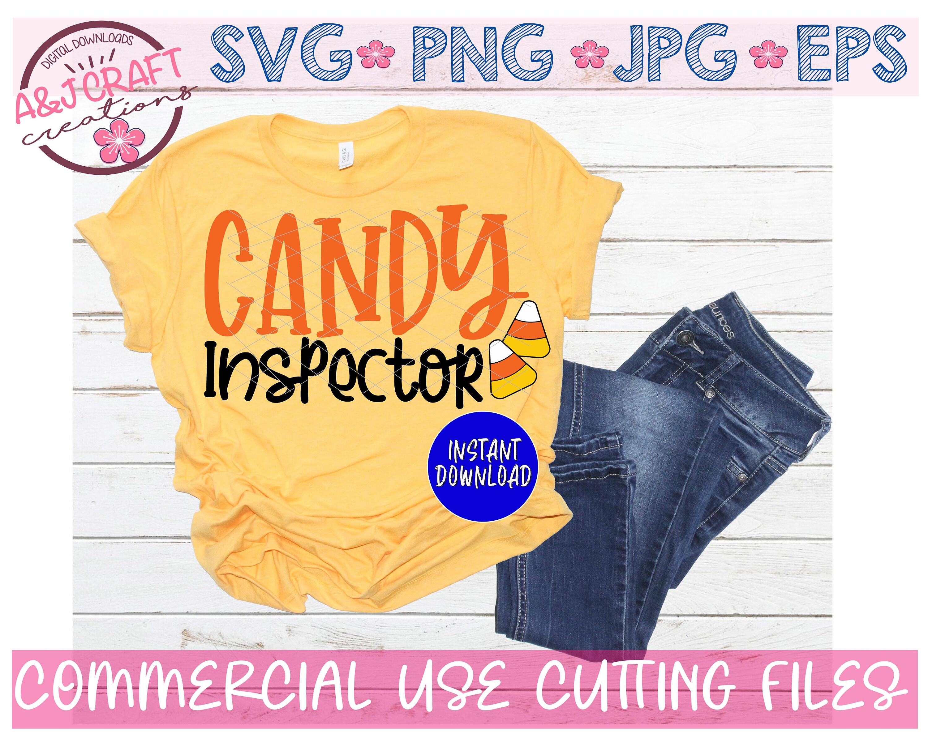 Candy Inspector Svg Kids Halloween Svg Trick or Treat Svg | Etsy