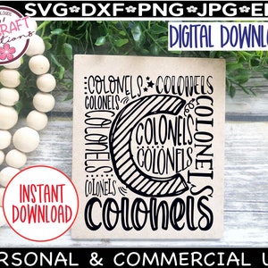 Colonels SVG, Colonels Football Svg, Colonels Png, Typography Svg ...