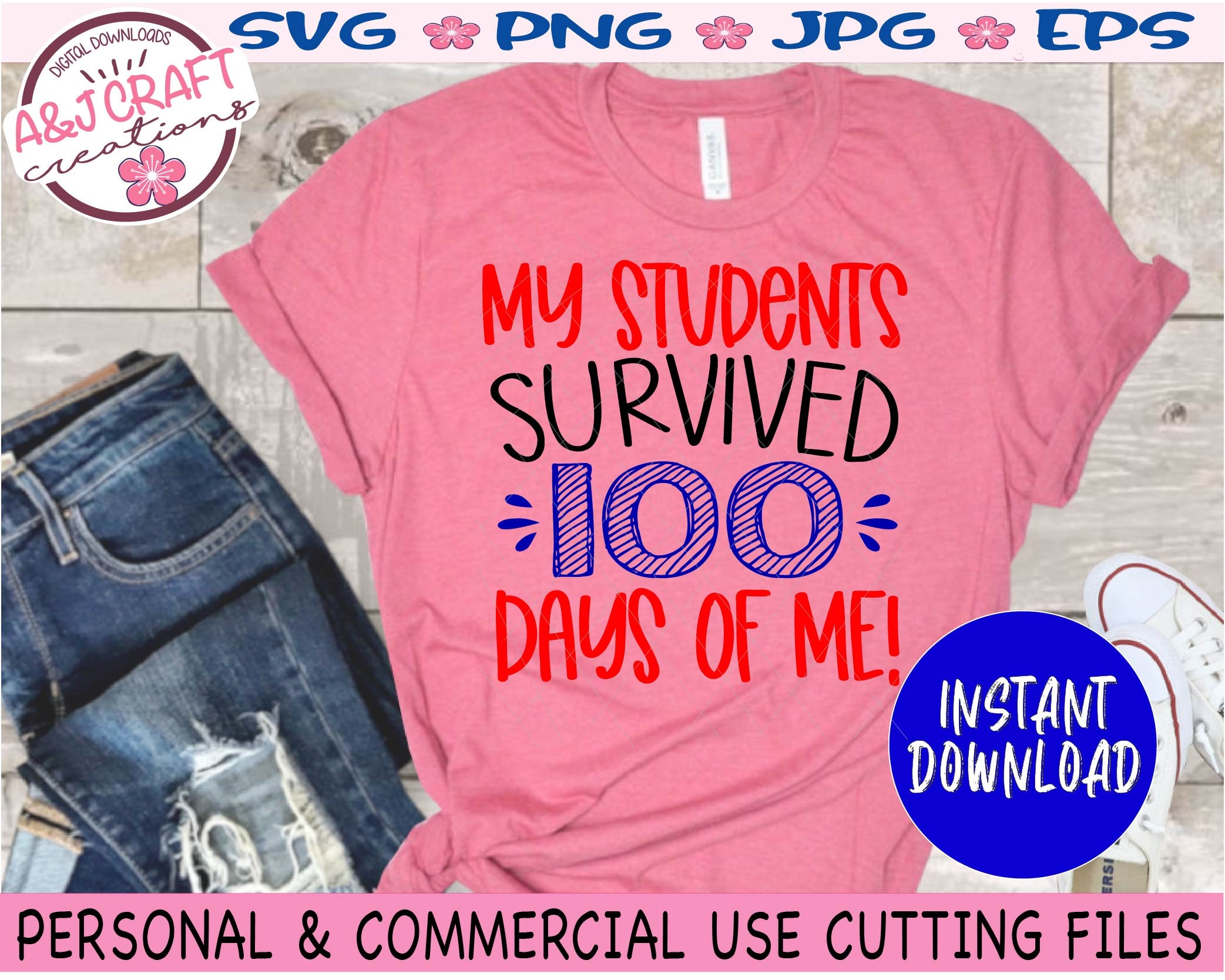 My Students Survived 100 days of me svg 100 Days School svg | Etsy