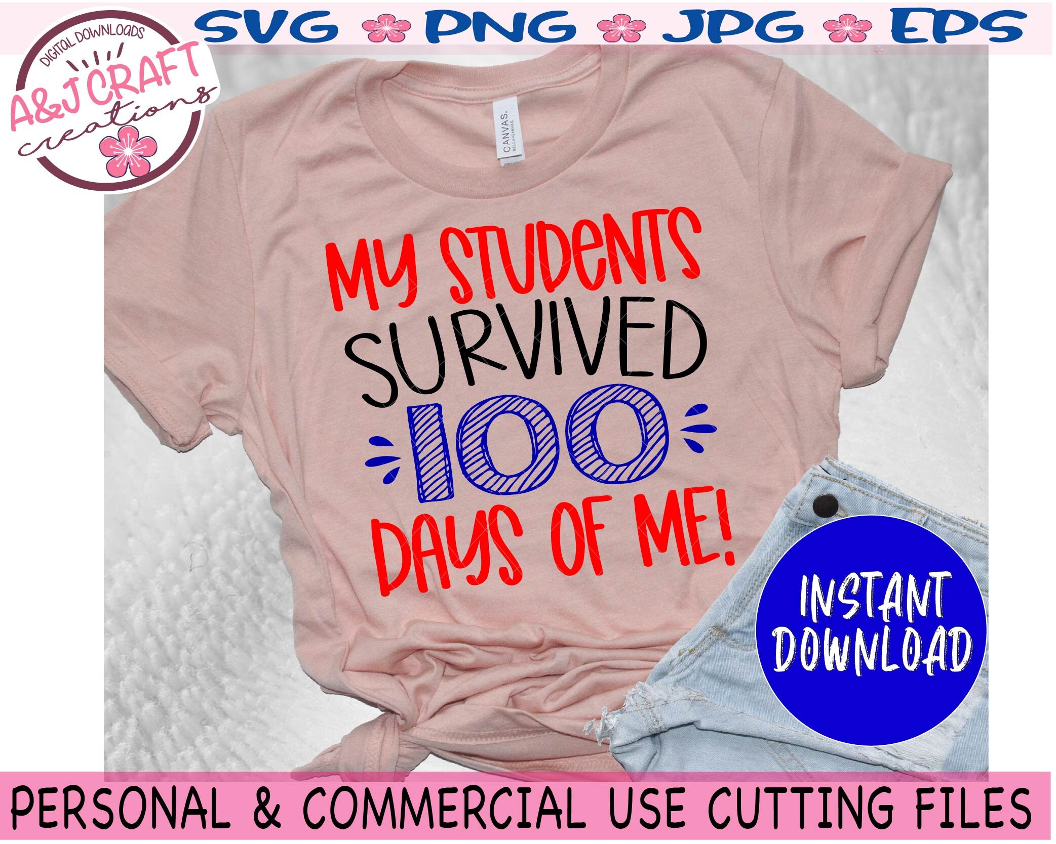 My Students Survived 100 days of me svg 100 Days School svg | Etsy