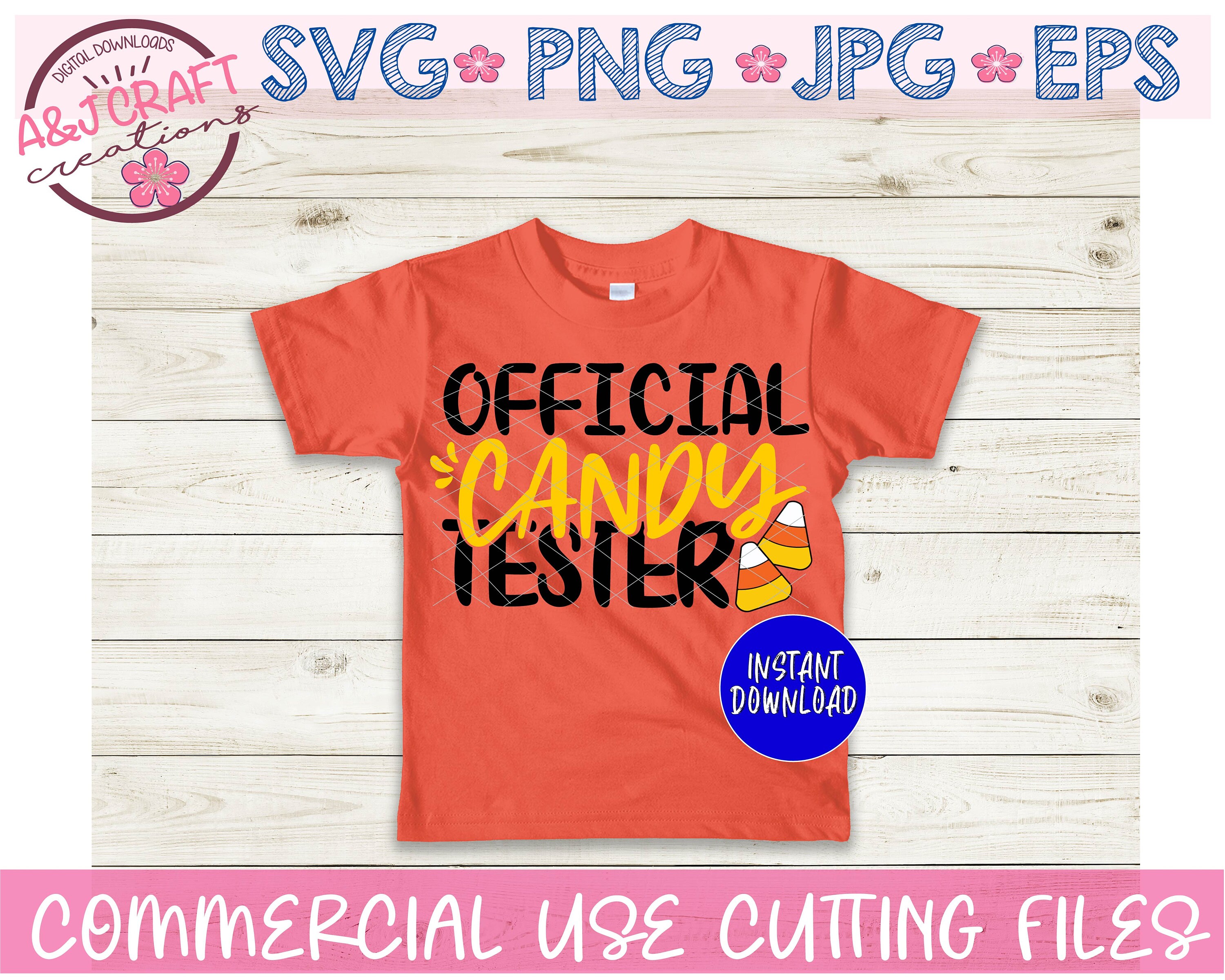 Official Candy Tester svg Kids Halloween Svg Trick or Treat | Etsy