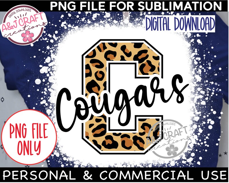 COUGARS Team Mascot, Cougars Sublimation, Cougars Football Png, Cougars ...