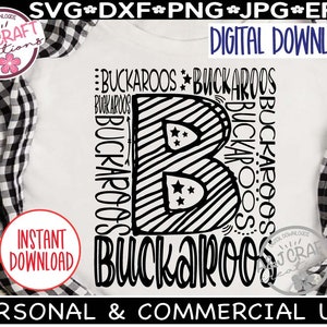BUCKAROOS SVG, Buckaroos Football Svg, Buckaroos Mascot Svg, Typography ...