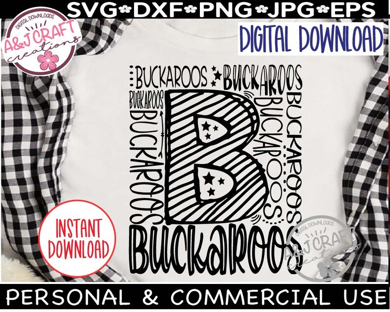 BUCKAROOS SVG, Buckaroos Football Svg, Buckaroos Mascot Svg, Typography ...