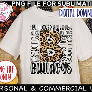 BULLDOGS Leopard Print PNG Bulldogs Sublimation Bulldogs - Etsy