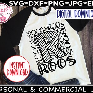 ROOS SVG, Roos Typography, School Spirit Shirt Svg, Roos Baseball Svg, Roos Football Svg, Roos ...