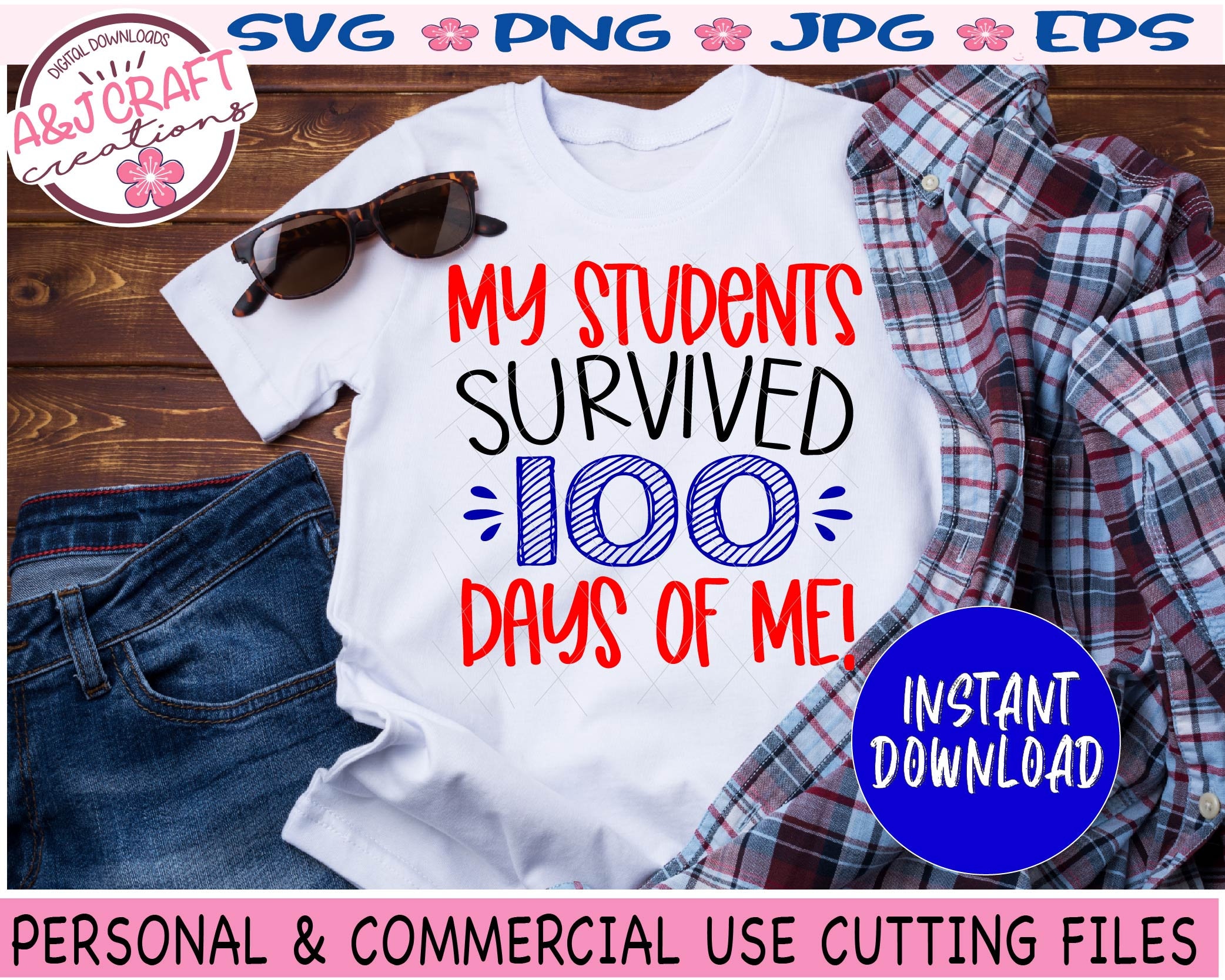 My Students Survived 100 Days of Me Svg, 100 Days School Svg, 100th Day ...