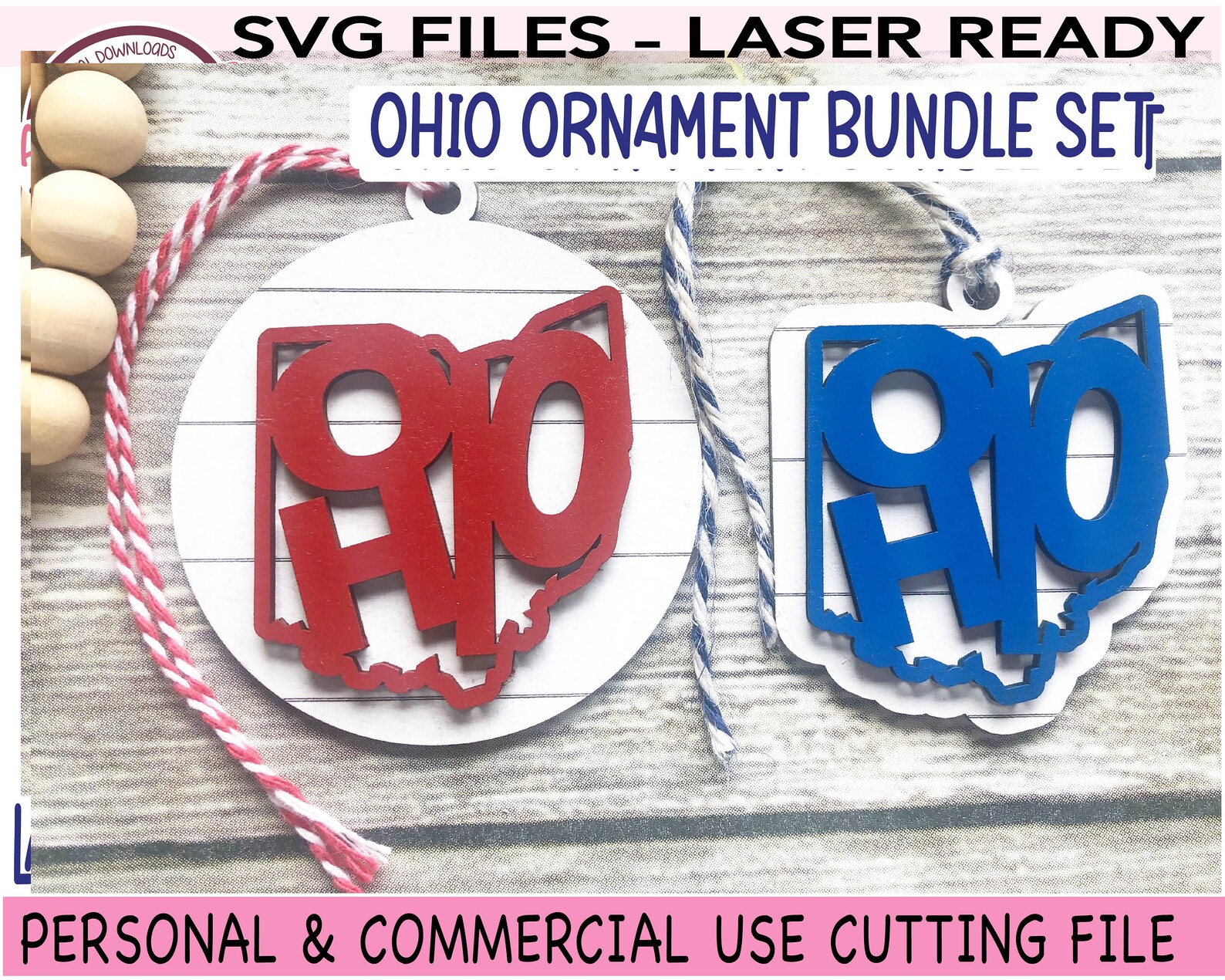 Ohio Ornament SVG BUNDLE Laser Ready File Ohio Word Art Svg - Etsy