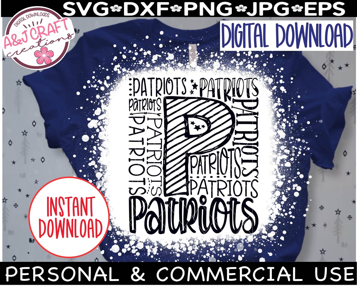 Patriots SVG Patriots Football Svg Patriots Typography - Etsy