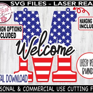 Letter M Svg BUNDLE, Laser Ready, Patriotic Lettering Svg, USA Letter ...
