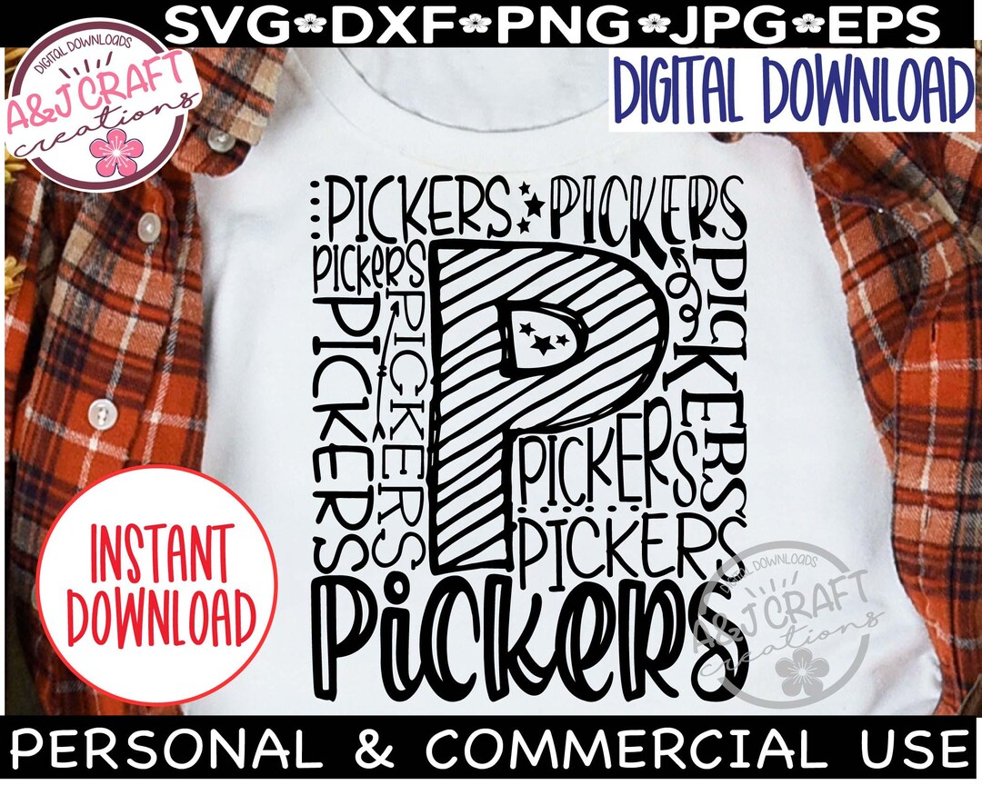 Pickers SVG, Pickers Football Svg, Pickers Baseball Svg, Typography Svg ...