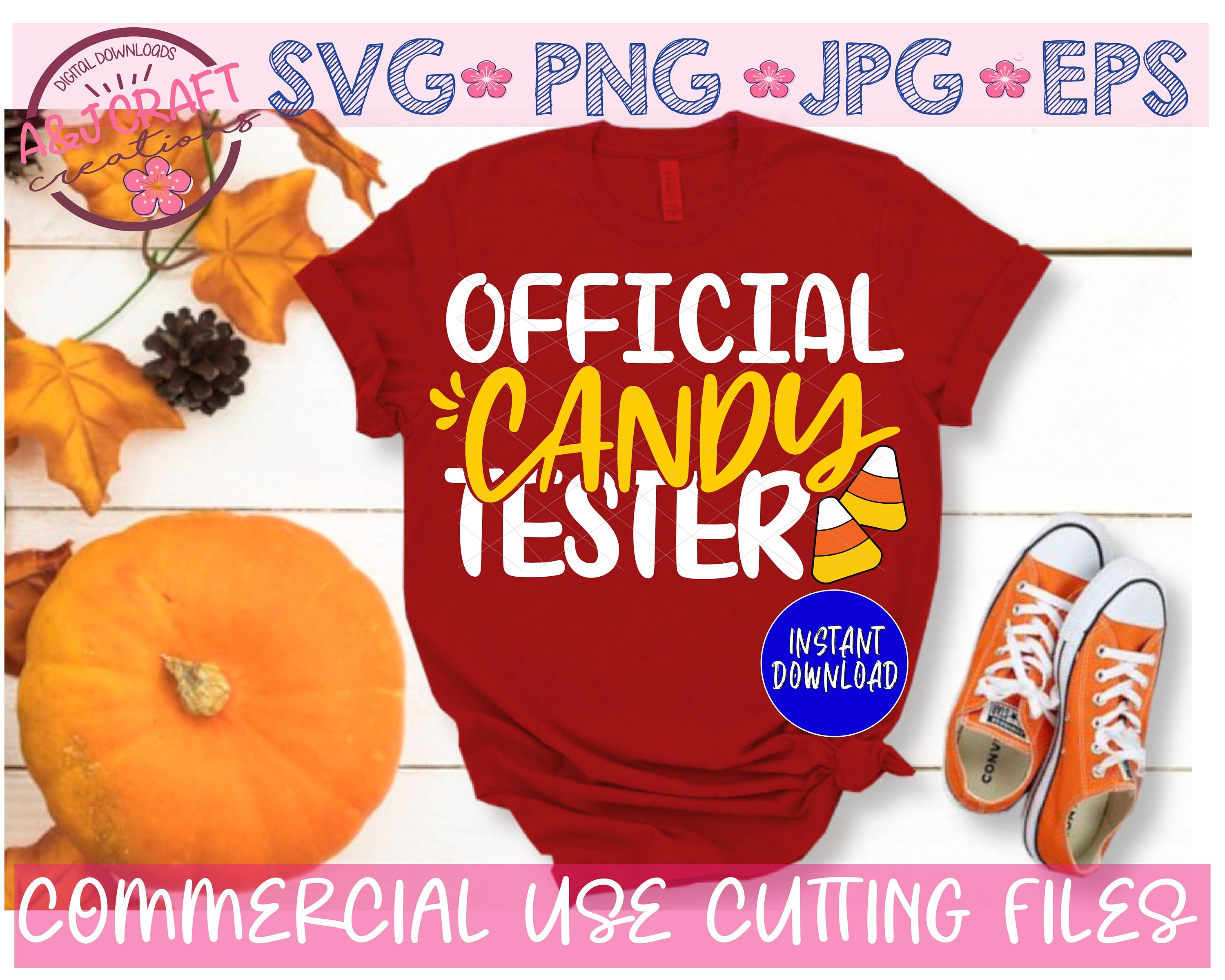 Official Candy Tester svg Kids Halloween Svg Trick or Treat | Etsy