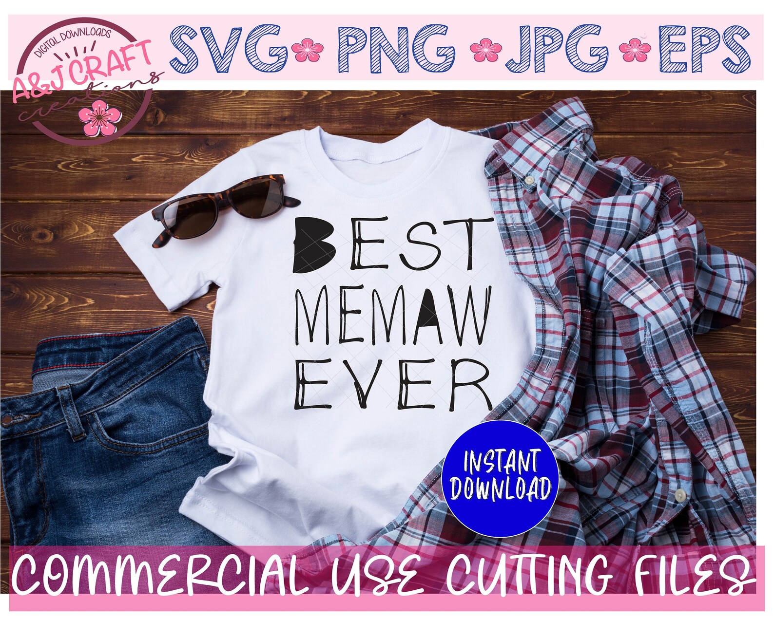 Best Memaw Ever Svg Best Memaw Svg Grandma Svg Files - Etsy