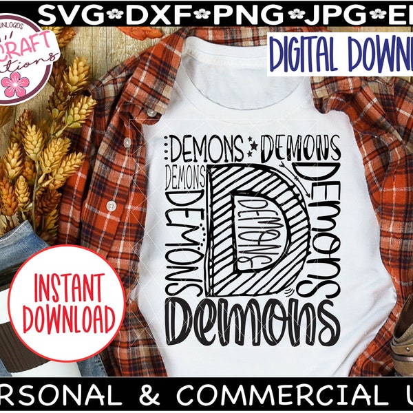Demon Football Svg - Etsy
