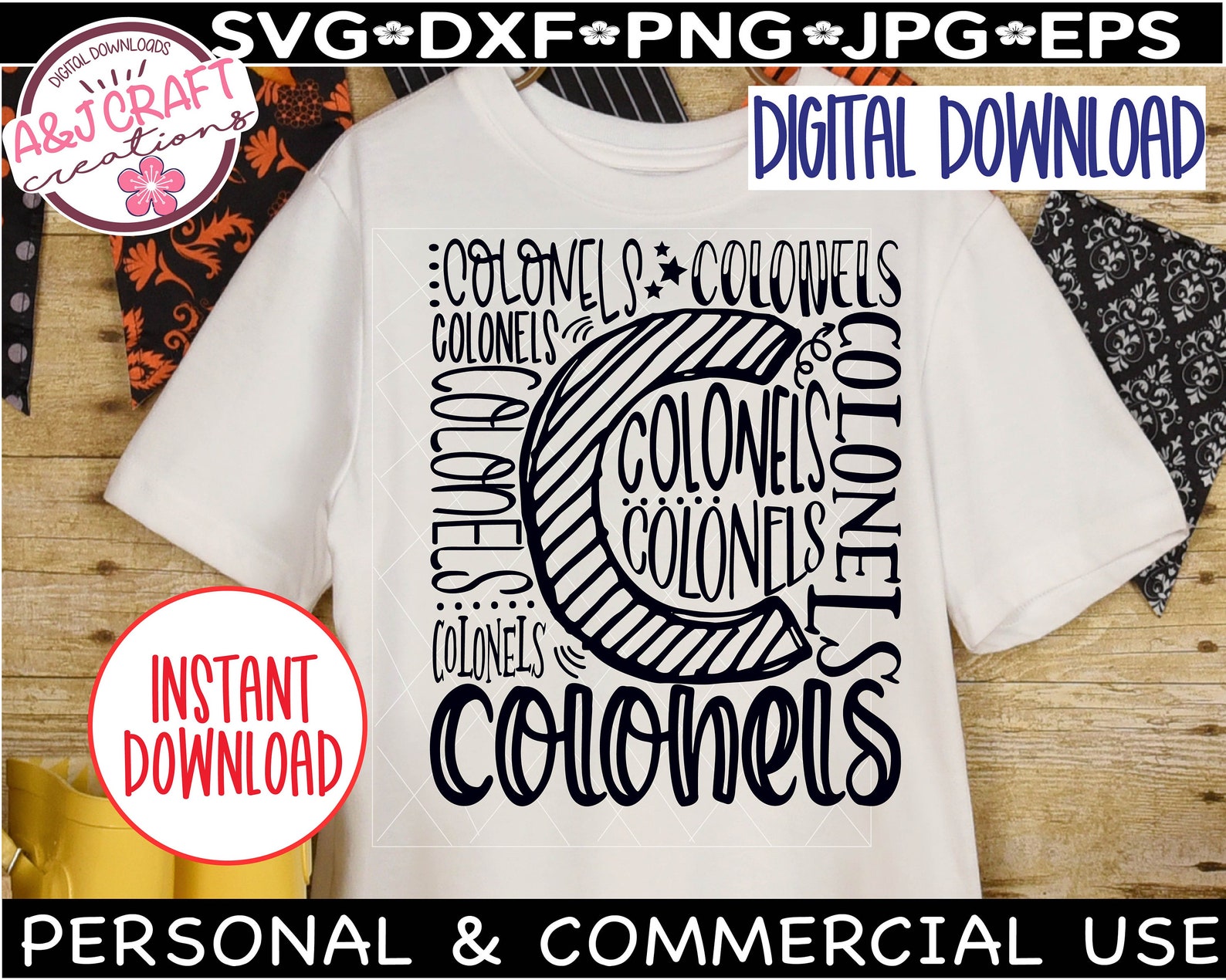 Colonels SVG, Colonels Football Svg, Colonels Png, Typography Svg ...