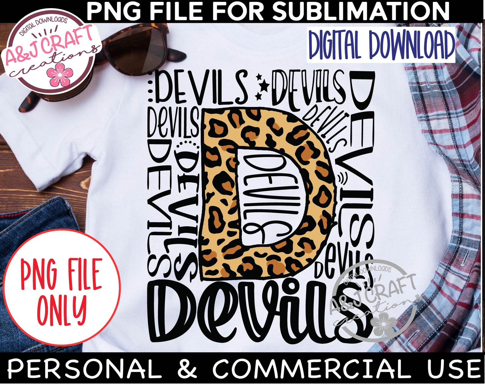 Devils Leopard Print PNG Devils Sublimation Design Devils - Etsy