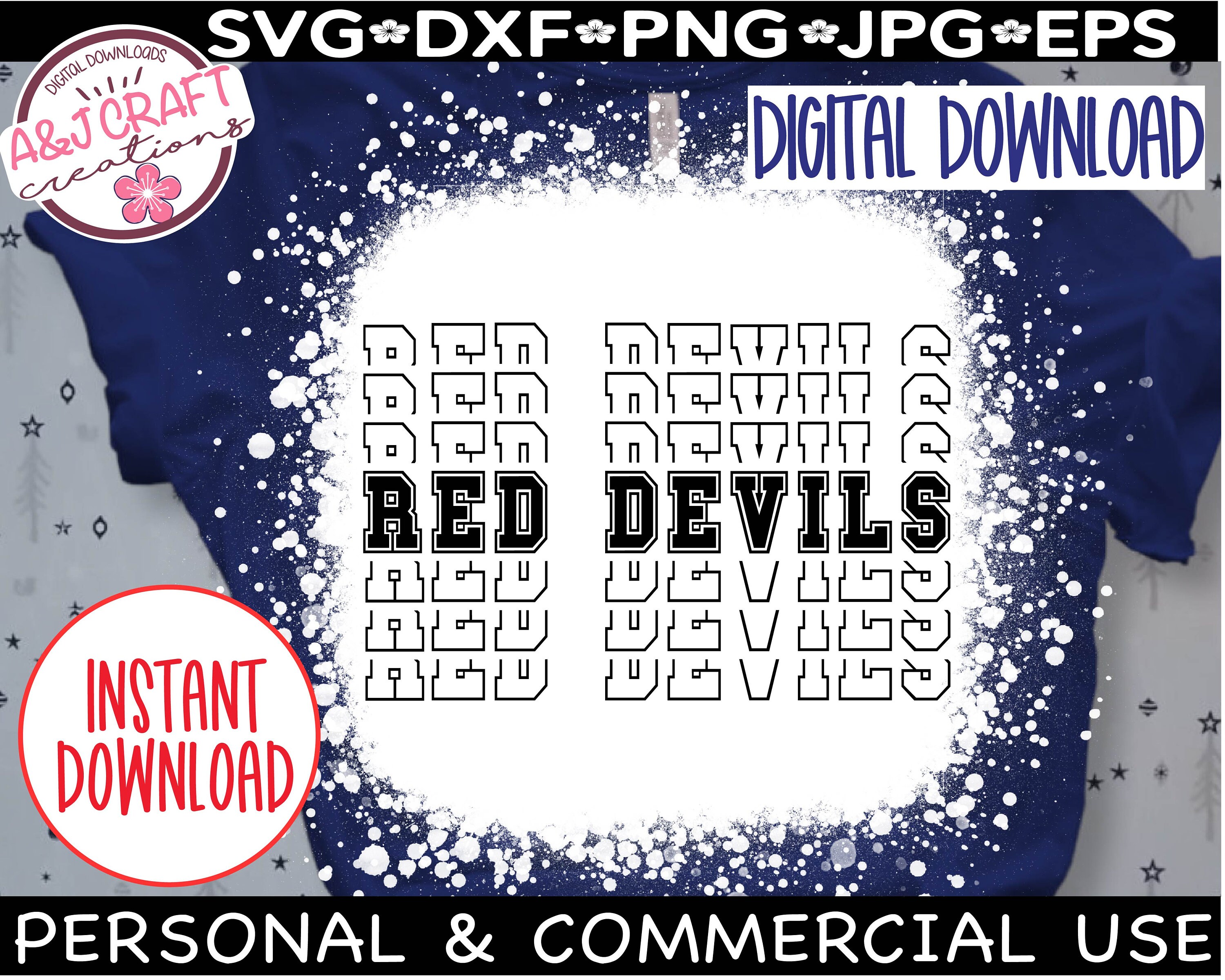 RED DEVILS SVG Red Devils Football Svg Red Devils Cheer Svg - Etsy Finland
