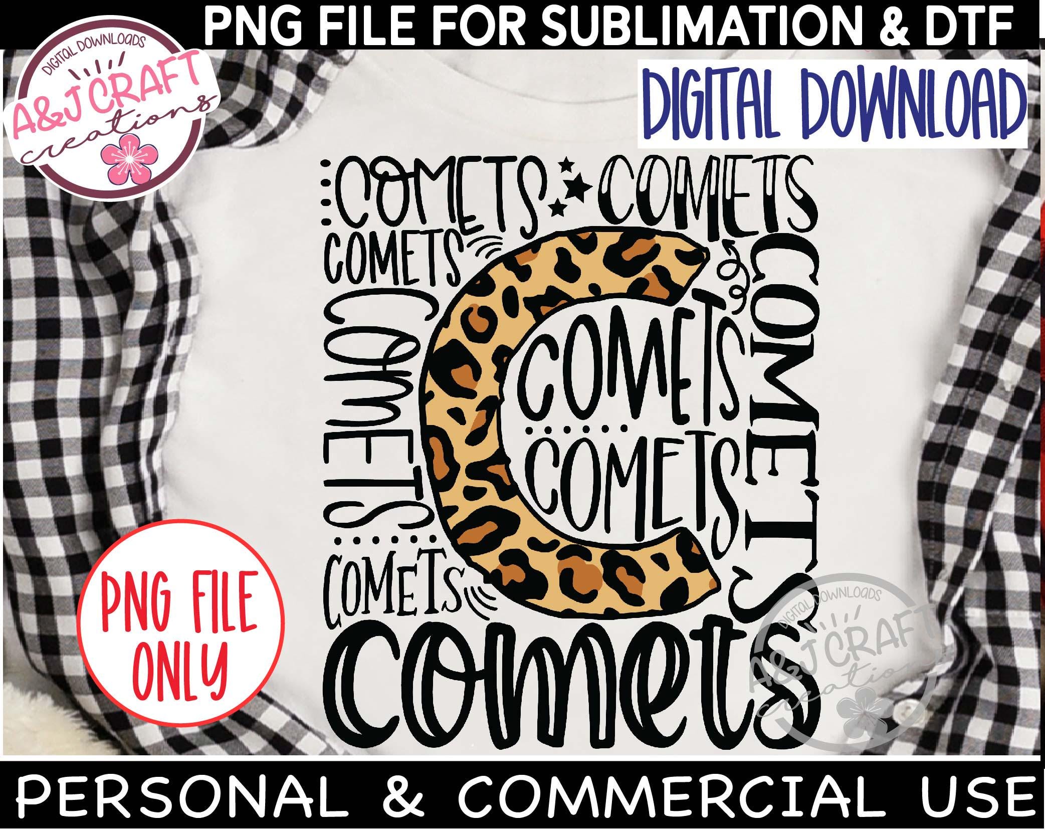 Comets PNG, Comets Typography, Comets Football Png, Comets School ...
