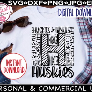HUSKIES SVG, Huskies Football Svg, Huskies Typography Svg, Huskies Team ...