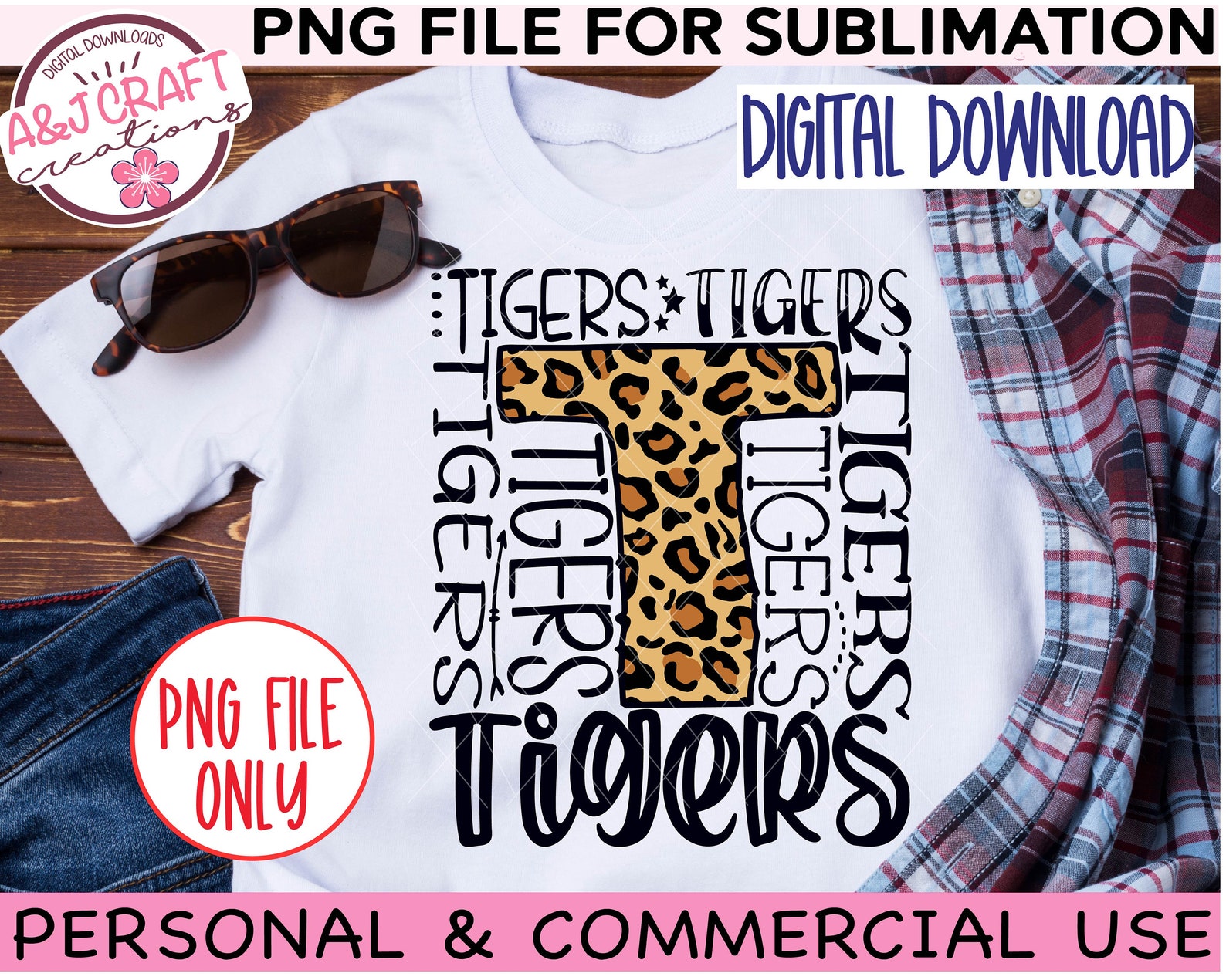 Tigers Leopard Print PNG Tigers Sublimation Design Tigers | Etsy