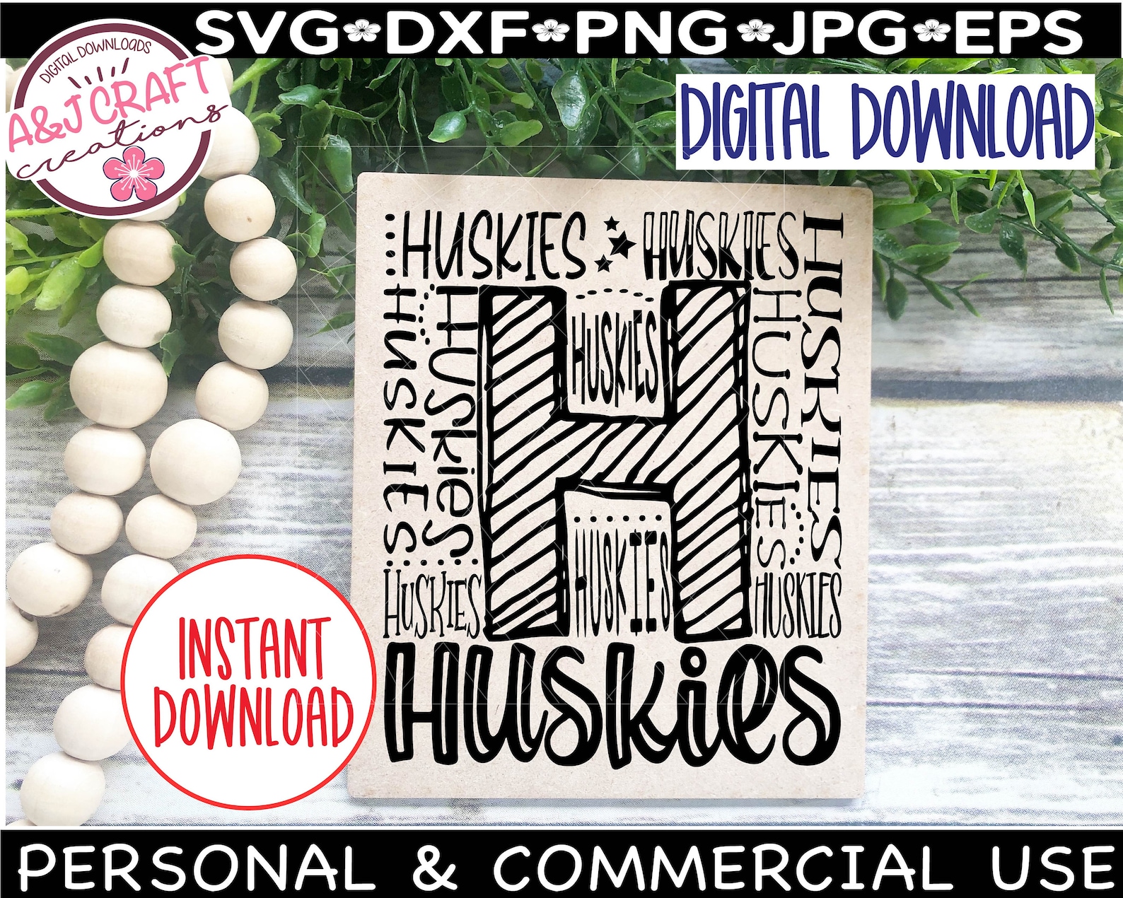 HUSKIES SVG, Huskies Football Svg, Huskies Typography Svg, Huskies Team ...