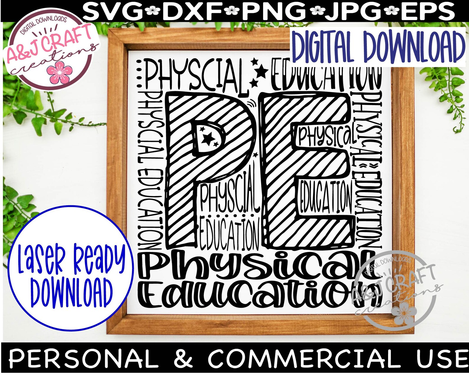 PE Svg PE Teacher Typography Svg Physical Education Teacher - Etsy