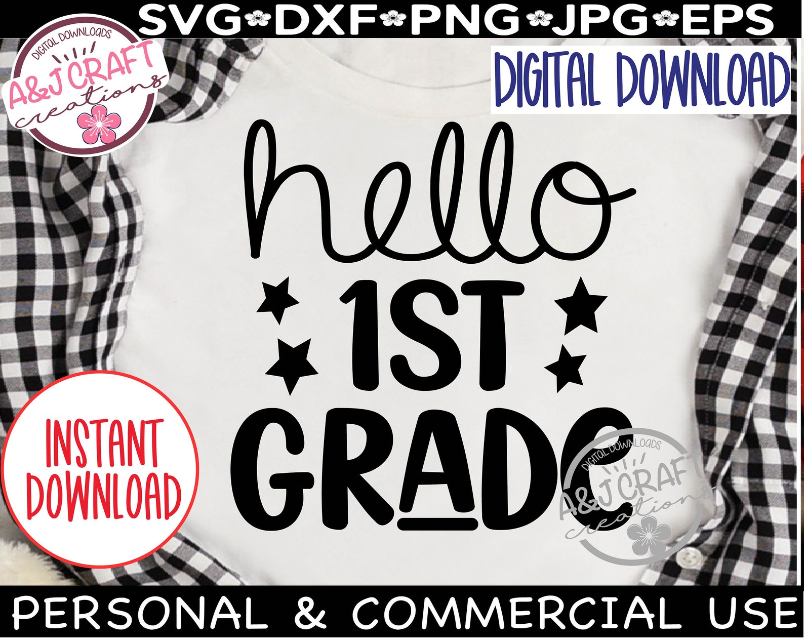 Hello 1st Grade Shirt SVG Hello First Grade Svg 1st Grade - Etsy