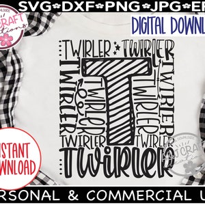 Baton Twirler Typography Svg, Twirler Svg, Baton Twirling SVG ...